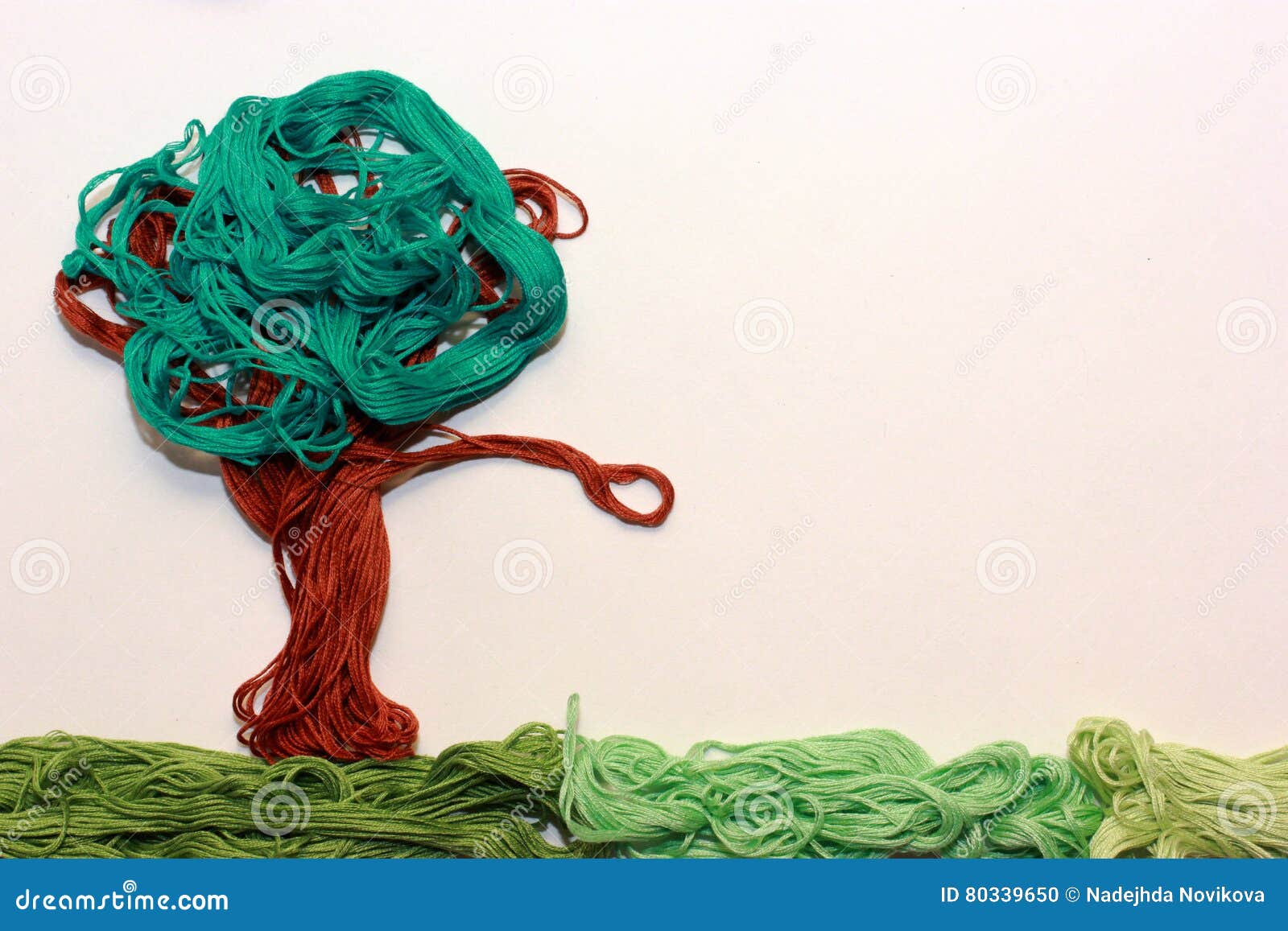 Colorful tree from threads stock photo. Image of beautiful - 80339650