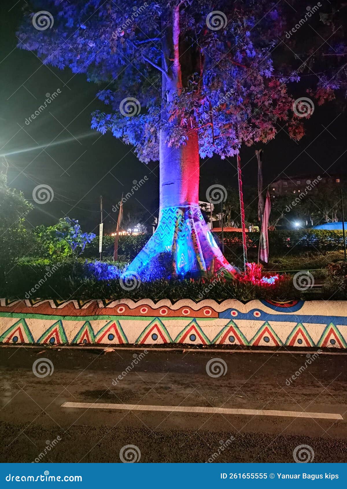 Colorful Tree To Welcome Christmas Stock Image - Image of lighting ...