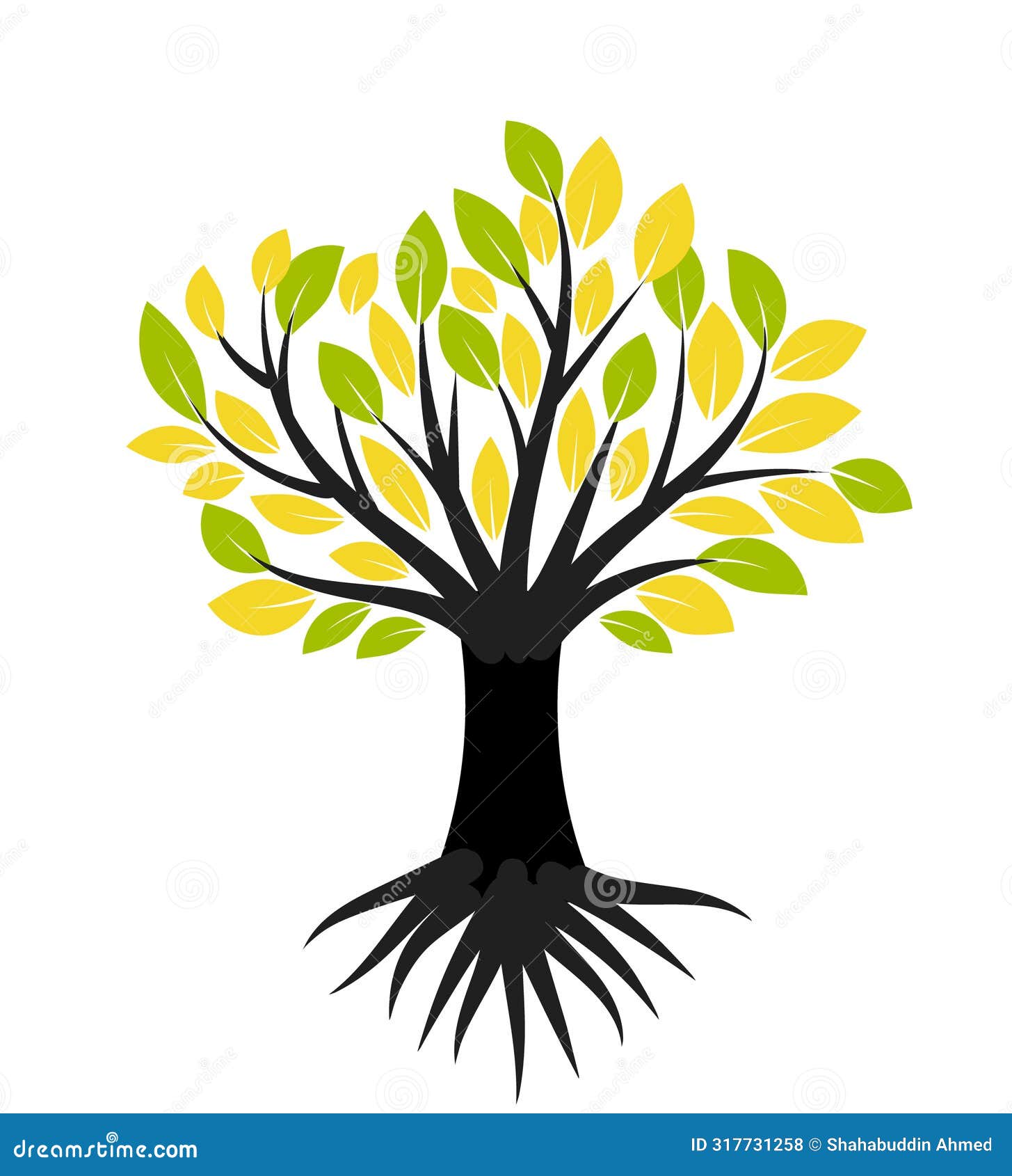 Colorful Tree Vector Icon Design. Growth and Wisdom Logo Design Stock ...