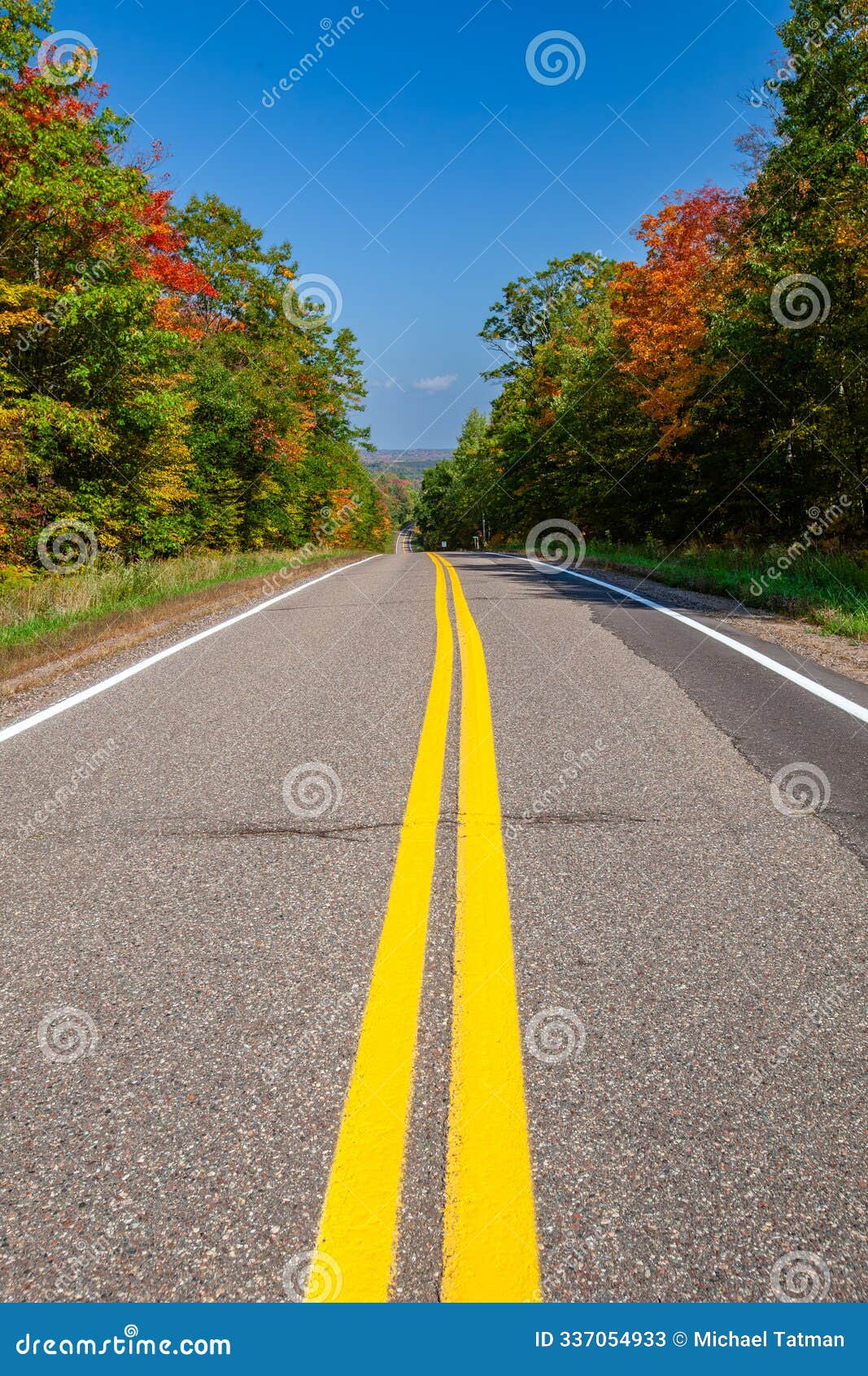 Colorful Trees on a Highway in Northern Wisconsin Stock Image - Image ...