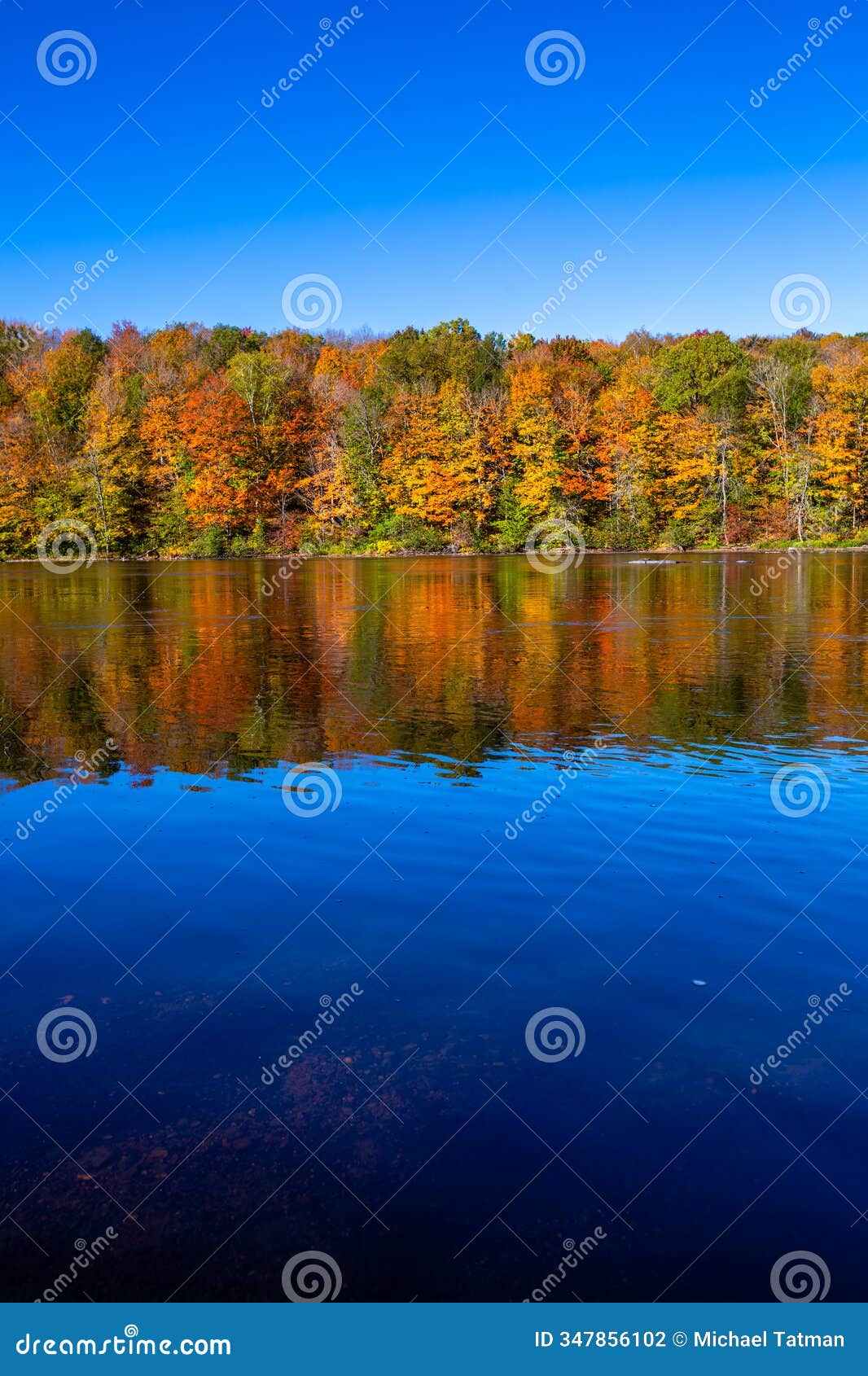 Colorful Trees on the Wisconsin River in Early October Stock Photo ...