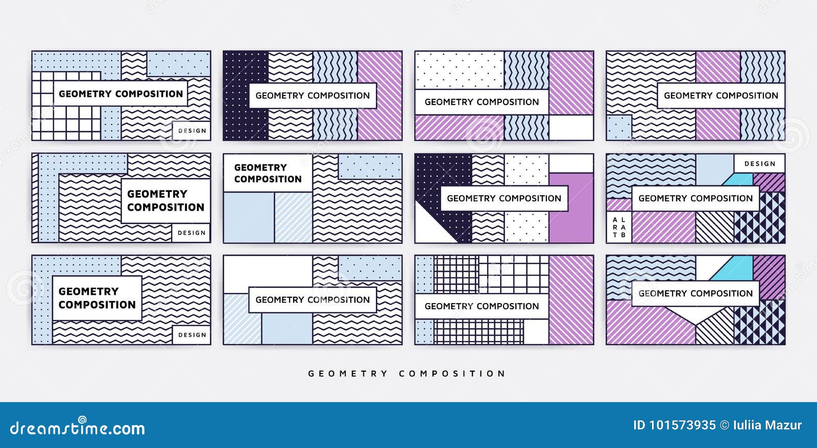 Colorful Trend Geometric Pattern Stock Vector - Illustration of flat ...