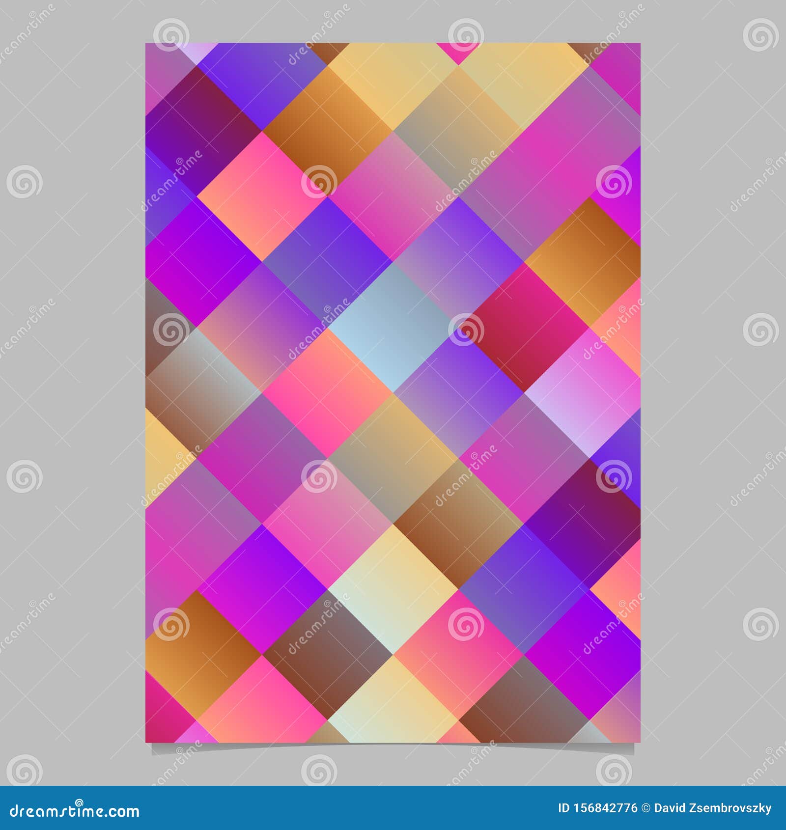 Colorful Trendy Gradient Square Page Template Design Stock Vector ...