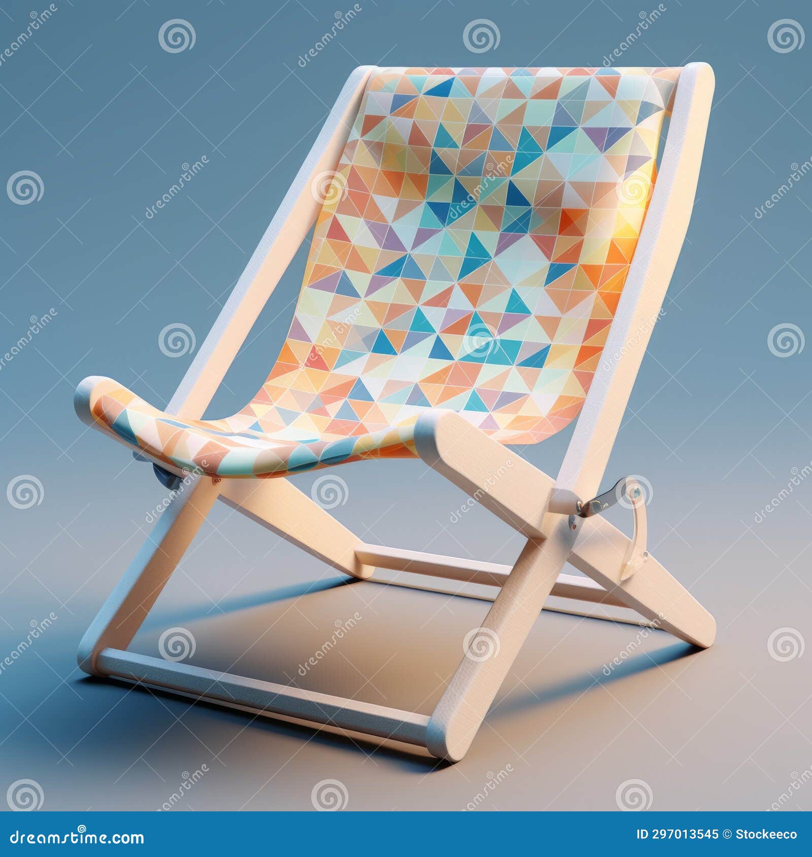 Colorful Triangle Beach Chair: A 3d Model With Subtle Tonal Gradations ...