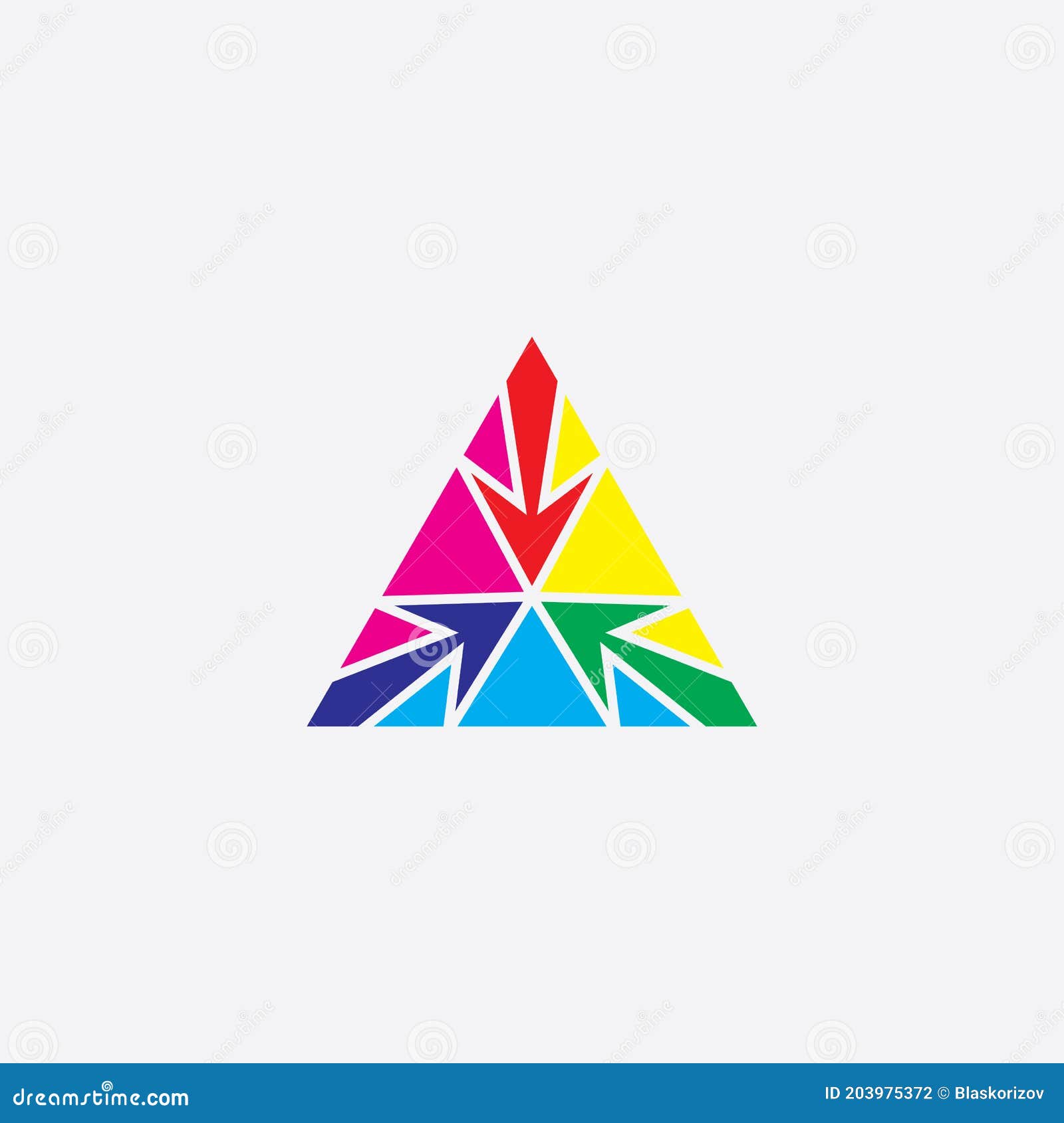 Colorful Triangle Cmyk and Rgb Mix Stock Vector - Illustration of logo ...