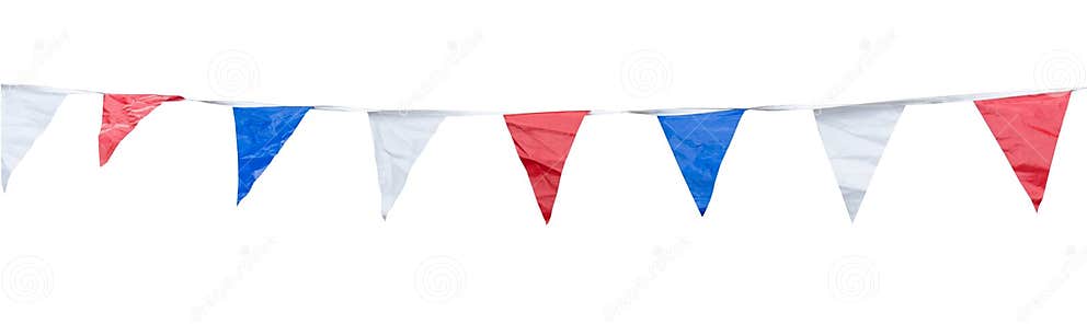 Colorful Triangle Flags on Rope Stock Image - Image of access, alert ...