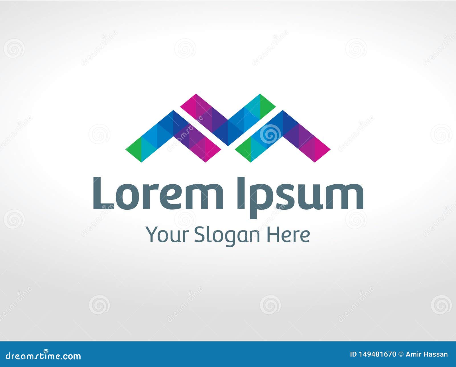 Colorful Triangle Logo Design with Square Letter Triangle Pixel Stock ...