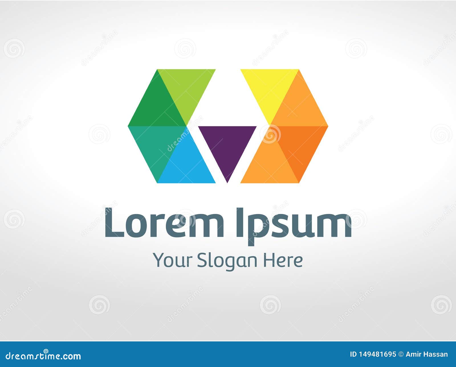 Colorful Triangle Logo Design with Square Letter Triangle Pixel Stock ...