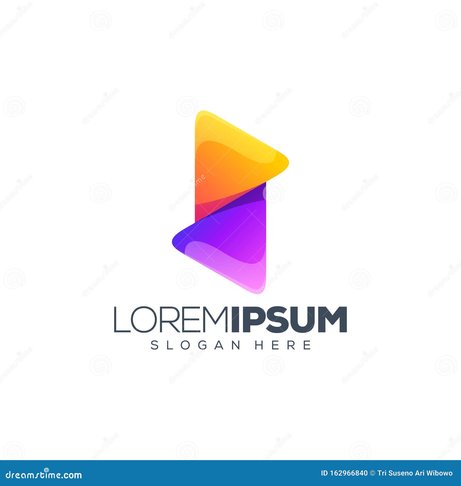 Colorful Triangle Logo Design Vector Illustration Stock Illustration ...