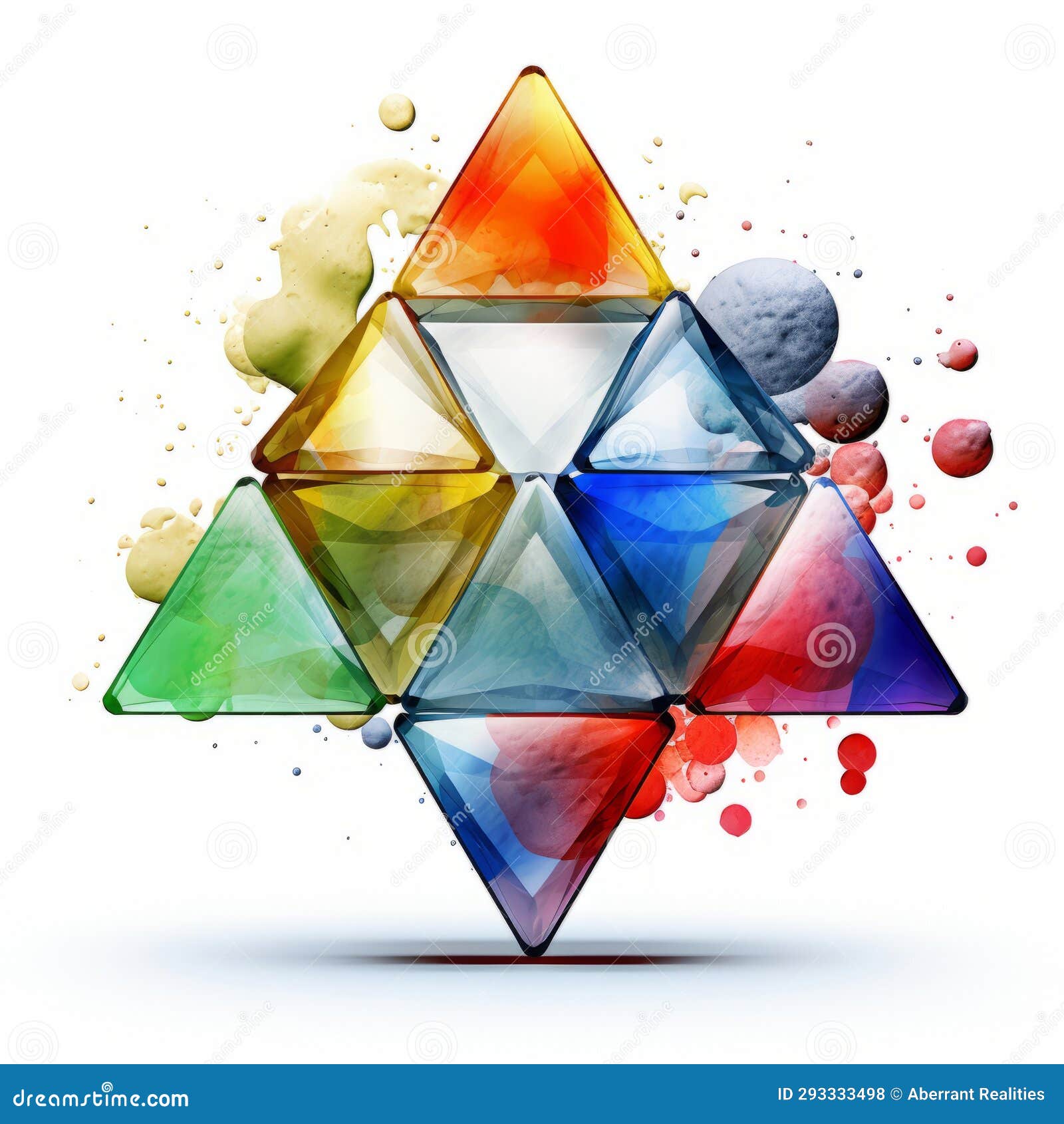 A Colorful Triangle Made Out of Colored Triangles Stock Illustration ...