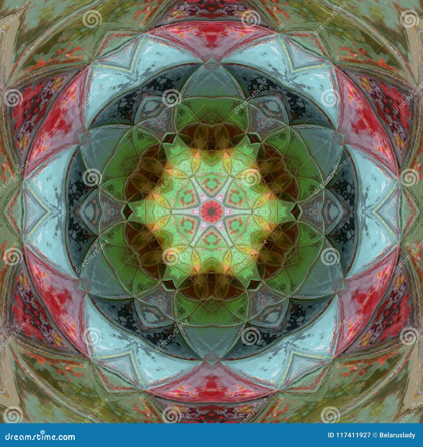 Colorful Triangle Mandala Design Stock Illustration - Illustration of ...