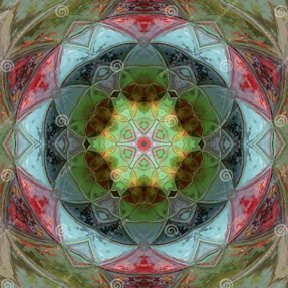 Colorful Triangle Mandala Design Stock Illustration - Illustration of ...