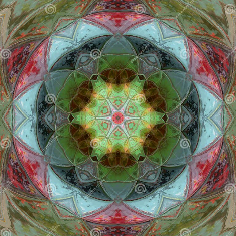 Colorful Triangle Mandala Design Stock Illustration - Illustration of ...