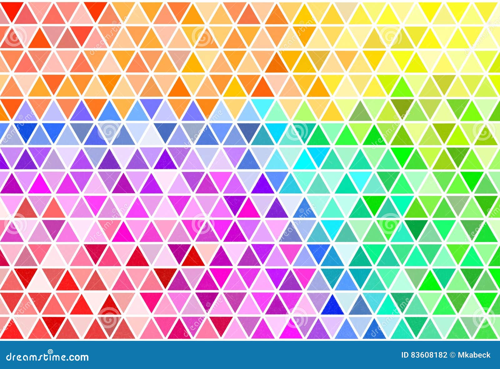 Colorful Triangle Painted in Watercolor Stock Illustration ...