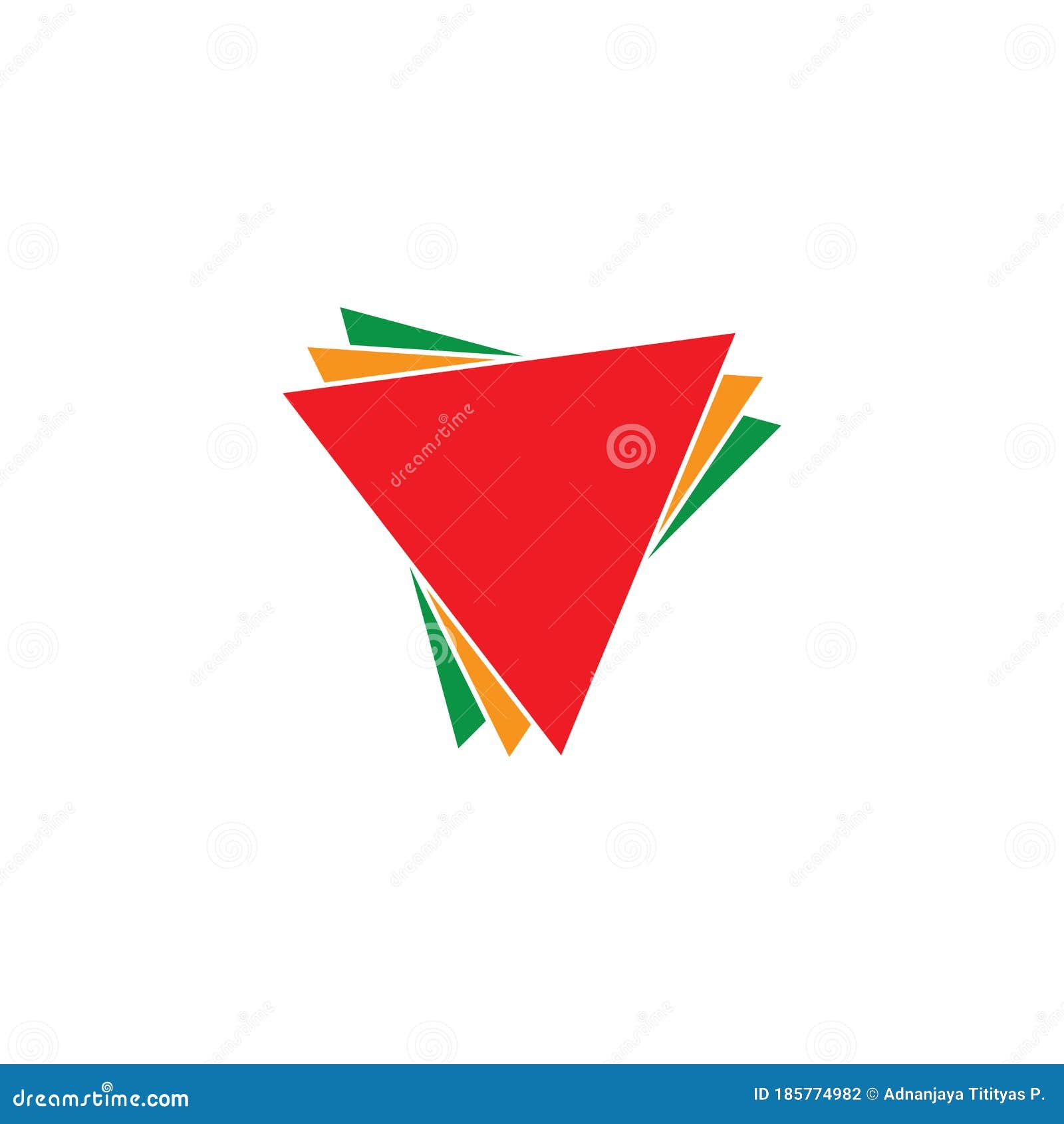 Colorful Triangle Paper Decoration Vector Stock Vector - Illustration ...