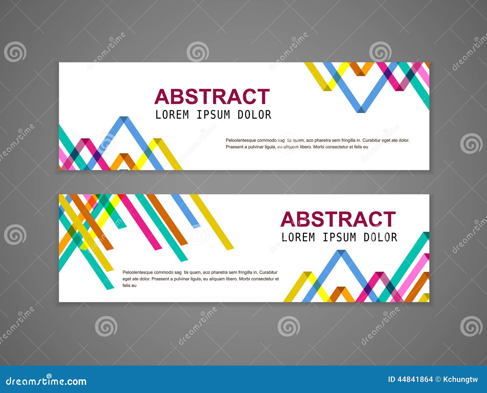 Colorful Triangle Pattern Background Advertising Banner Stock Vector ...