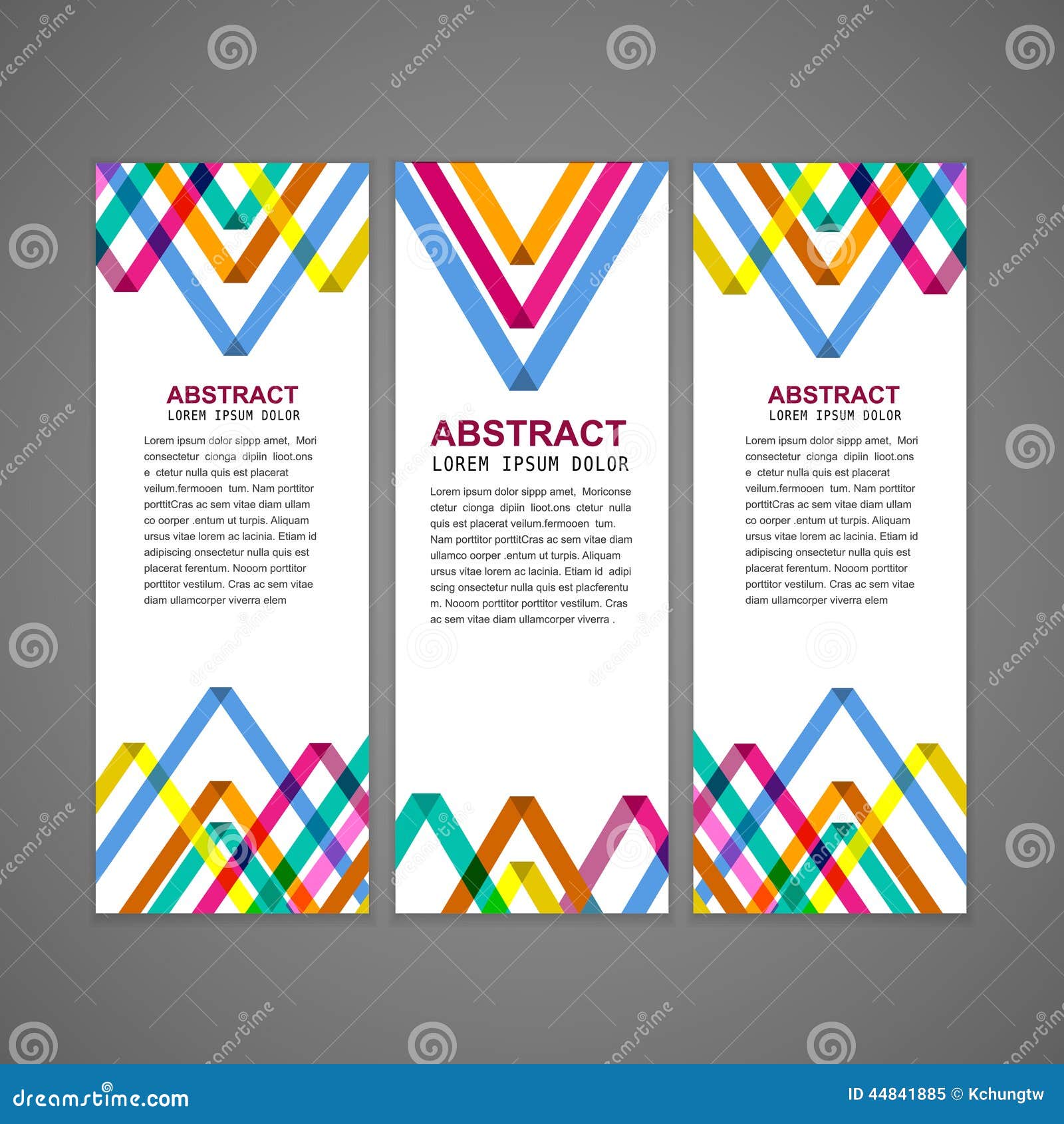 Colorful Triangle Pattern Background Advertising Banner Stock Vector ...