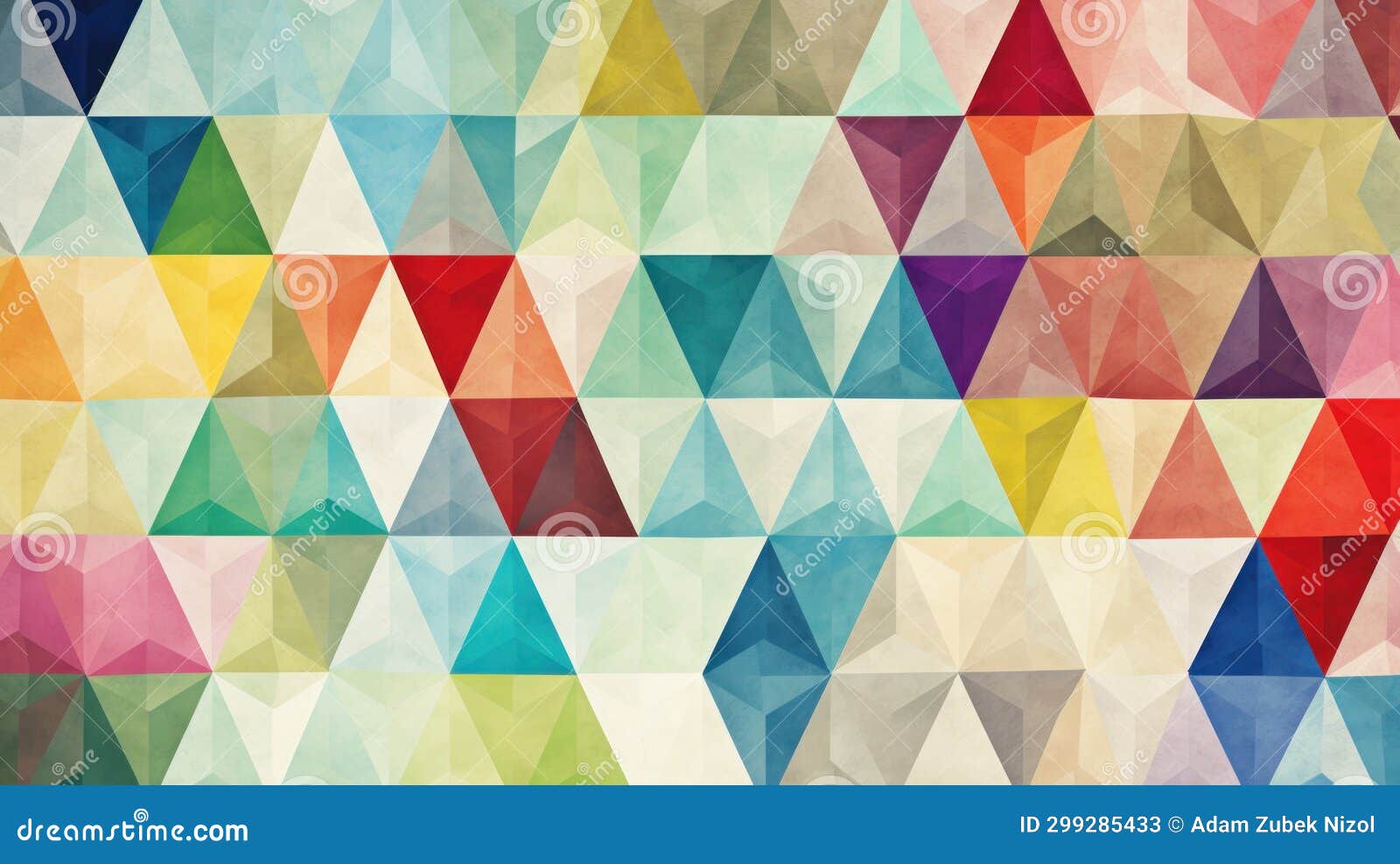 A Colorful Triangle Pattern Stock Illustration - Illustration of generative, fabric: 299285433