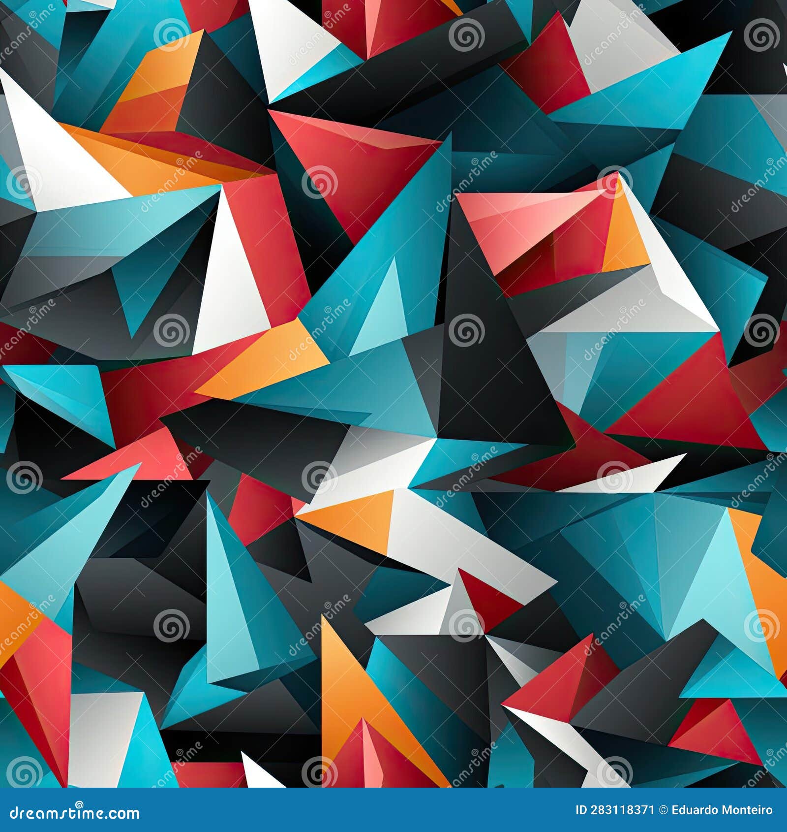 Colorful Triangle Pattern with Folded Planes (tiled) Stock Illustration ...