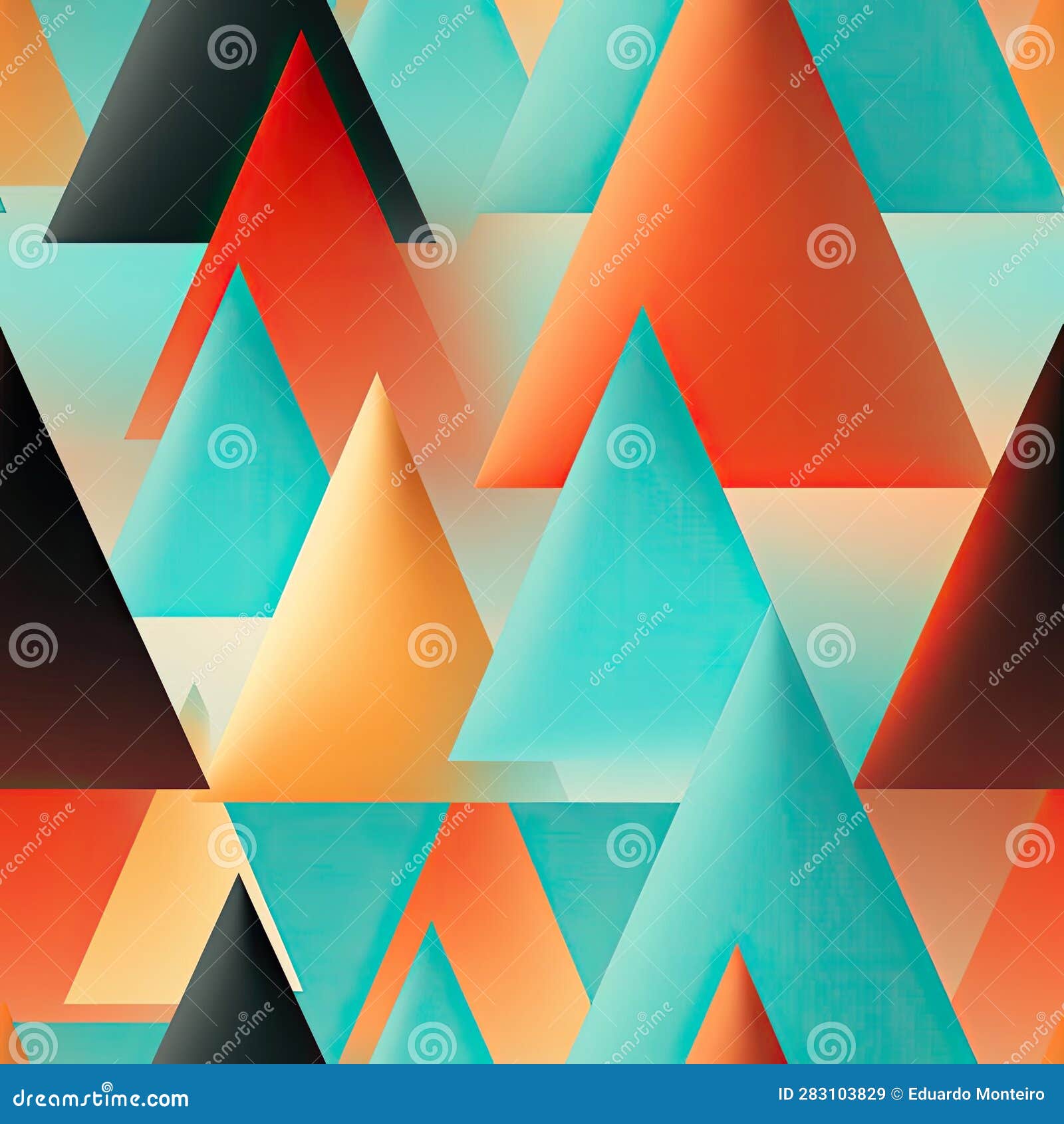 Colorful Triangle Pattern with Vibrant Gradients in Dark Orange and ...