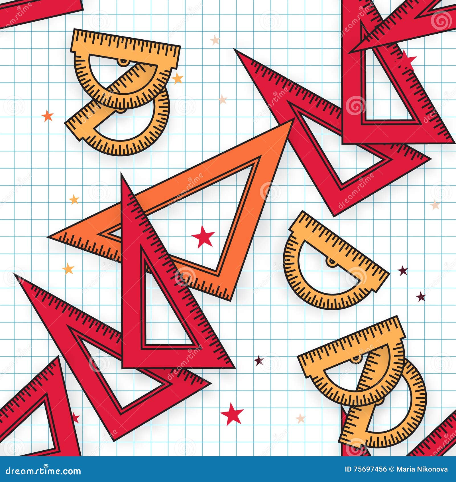 Colorful Protractor Ruler Background Vector Illustration ...