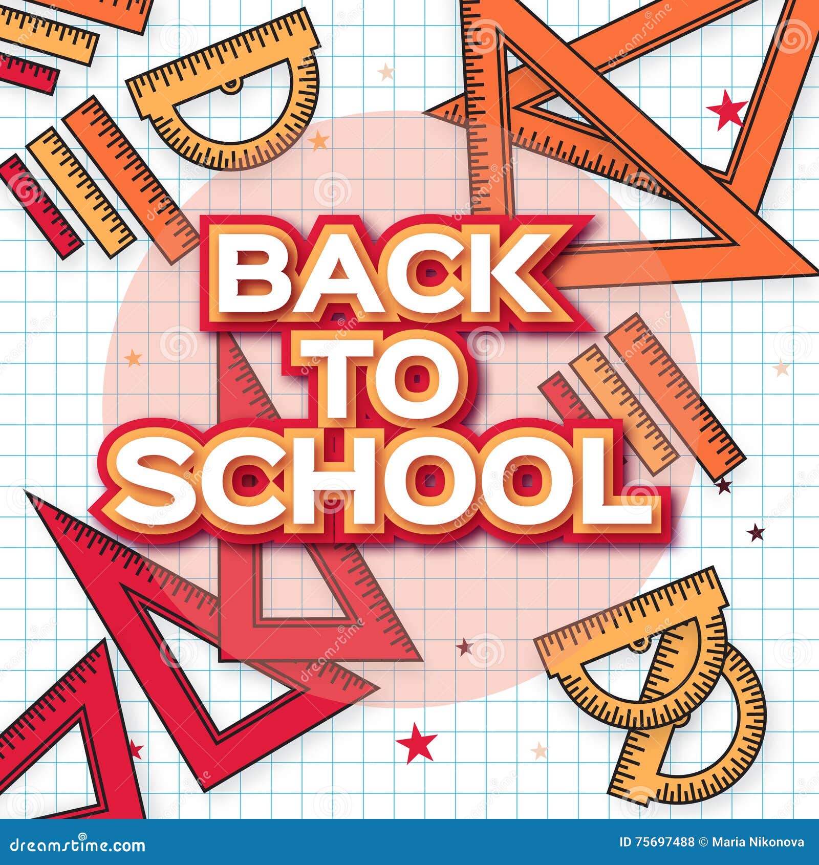 Colorful Protractor Ruler Background Vector Illustration ...