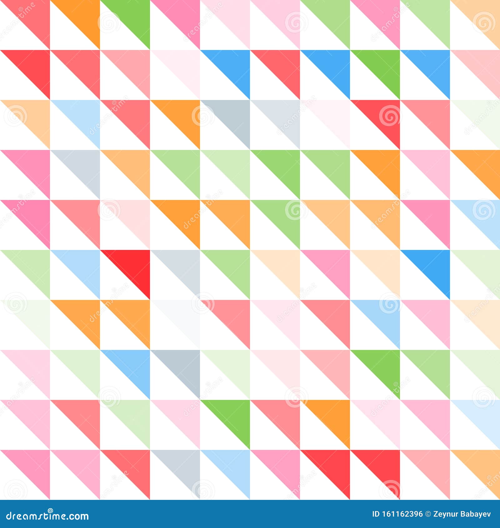 Colorful Triangle Seamless Pattern with Different Colors. Vector ...