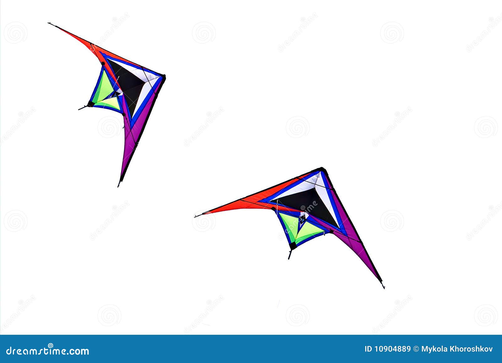 Colorful Triangle Textile Kites Stock Image - Image of triangle, color ...