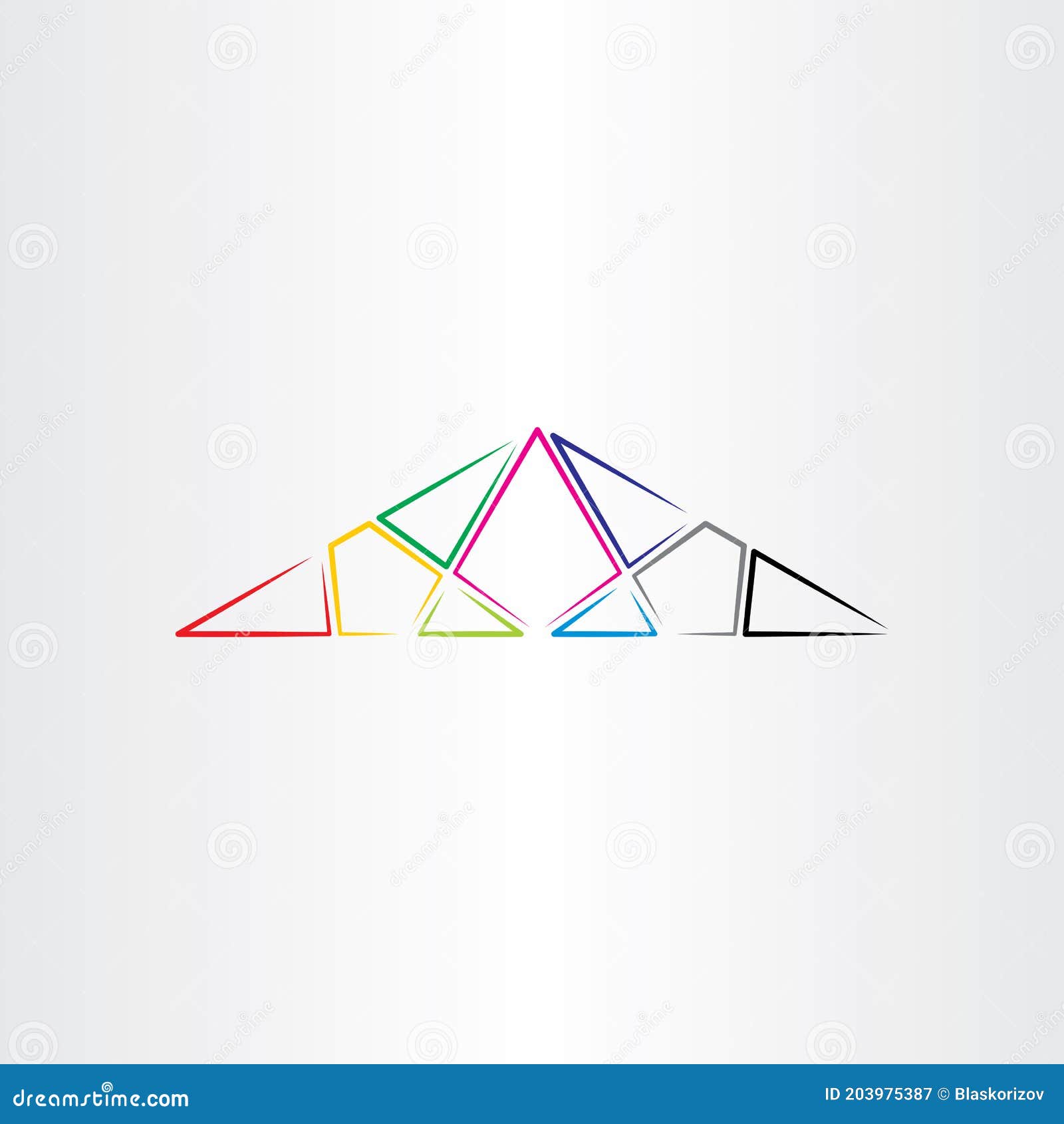 Colorful Triangle Vector Background Design Element Stock Vector ...