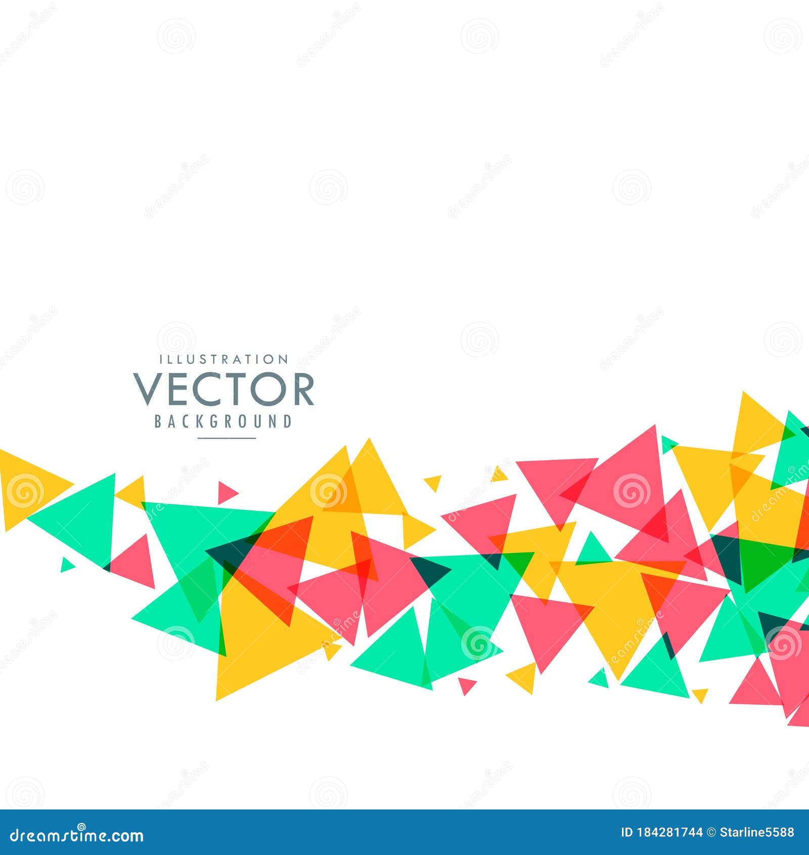 Colorful Triangle Waves Background Stock Vector - Illustration of ...