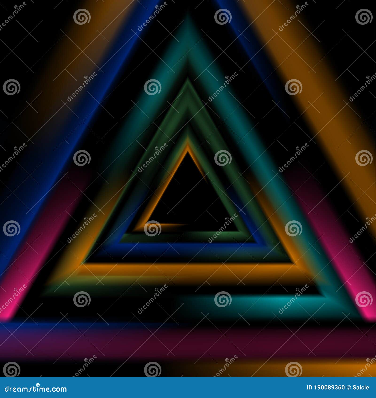 Colorful Triangles Abstract Tech Futuristic Background Stock Vector ...