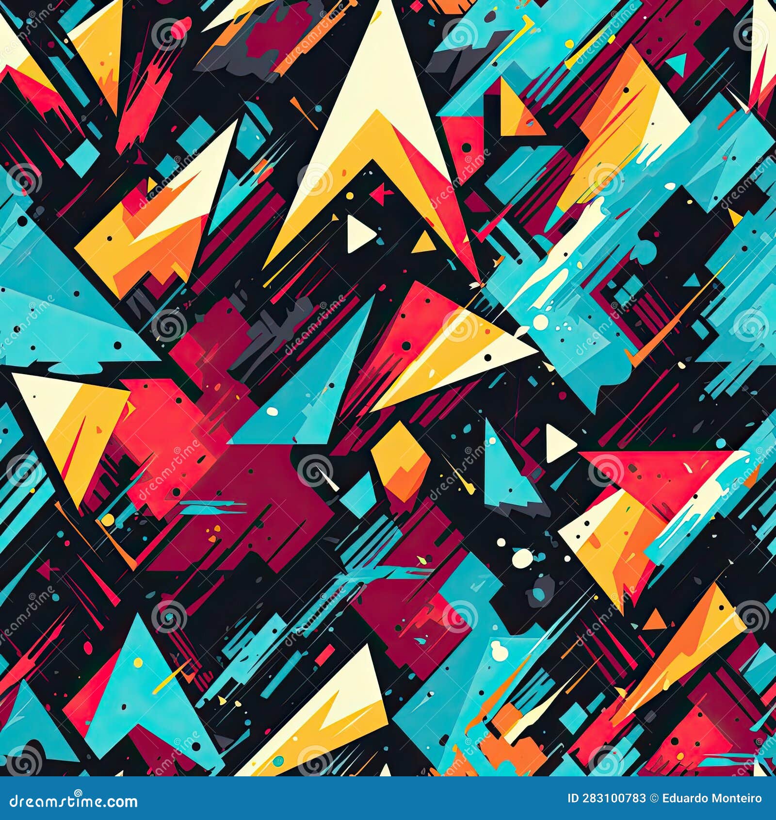 Colorful Triangles Creating a Graffiti-inspired Illustration with ...