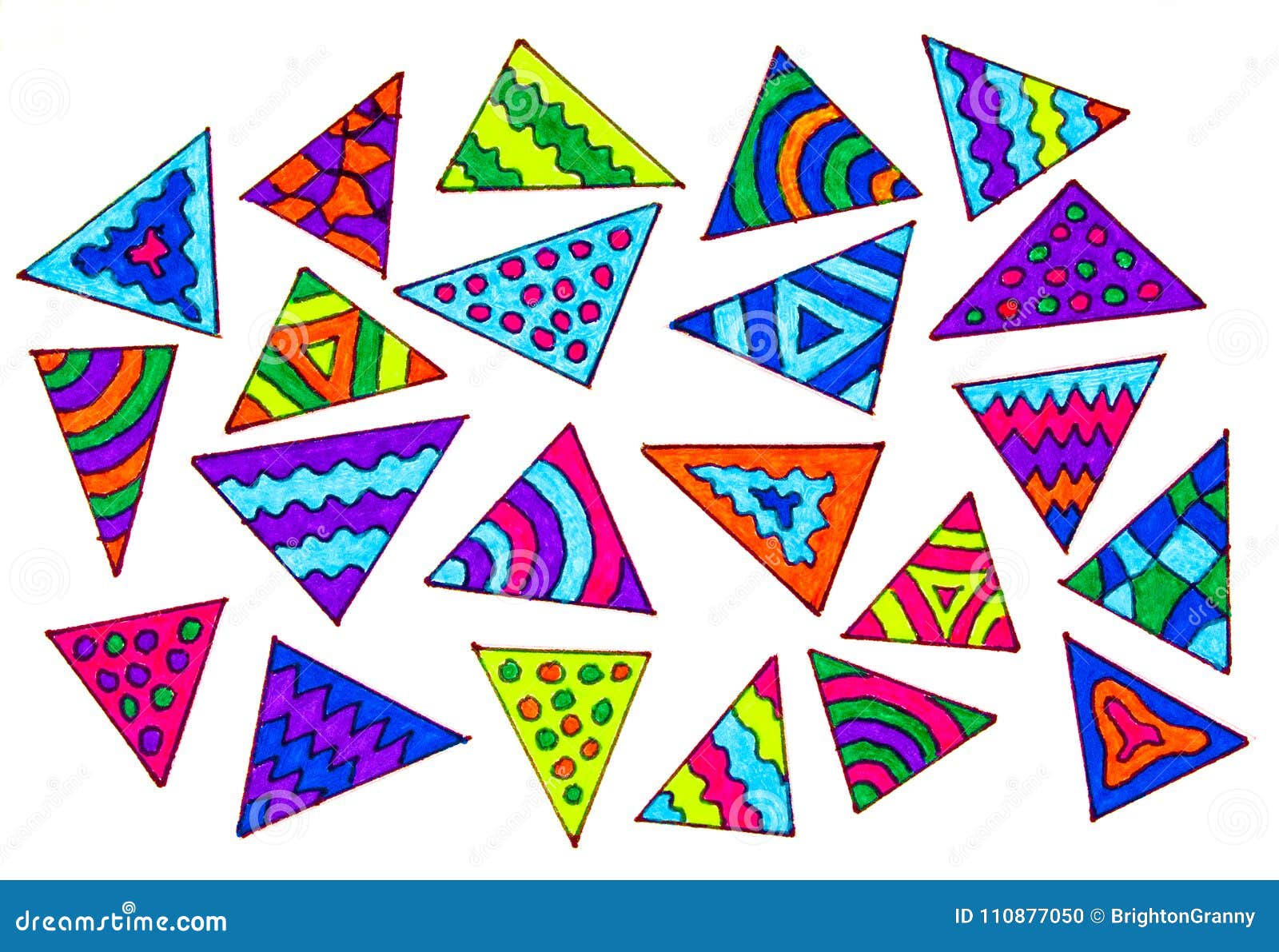Colorful Triangles Flags Ornament For Carnival And Holiday Hang On A ...