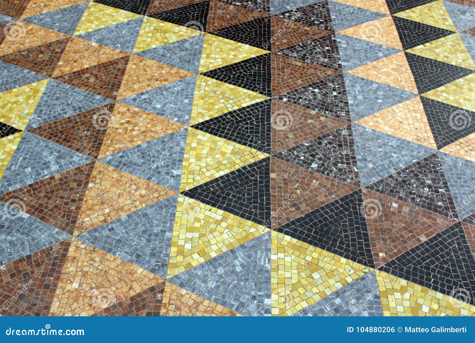 Colorful Triangles on a Mosaic Texture Tessellation Stock Photo - Image ...