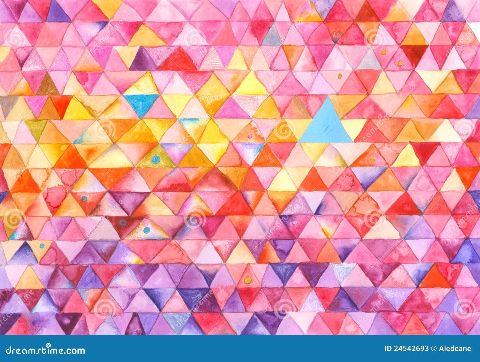 Colorful Triangles Painting Stock Illustration - Illustration of ...