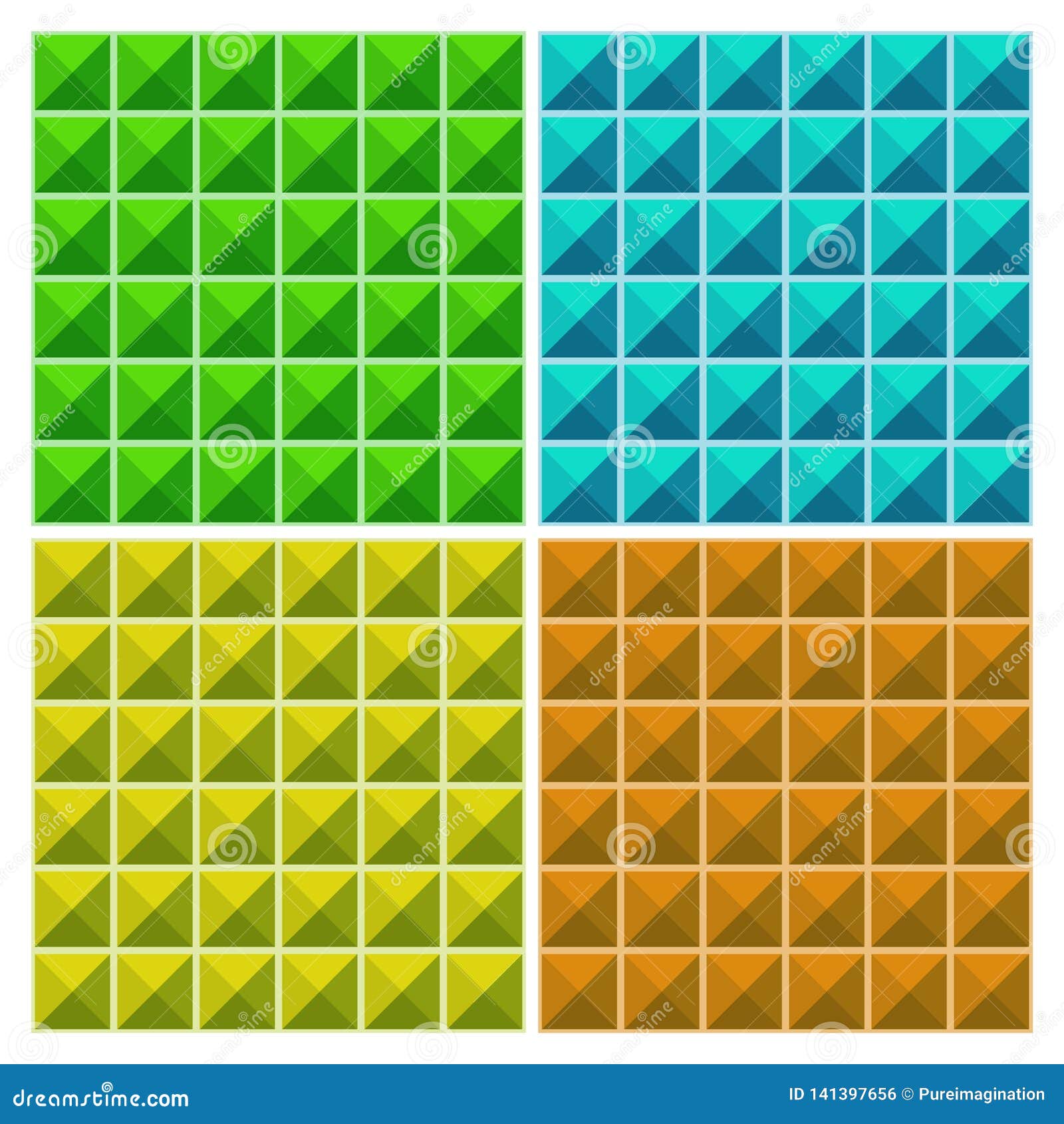 Colorful Triangles Seamless Pattern Stock Vector - Illustration of ...