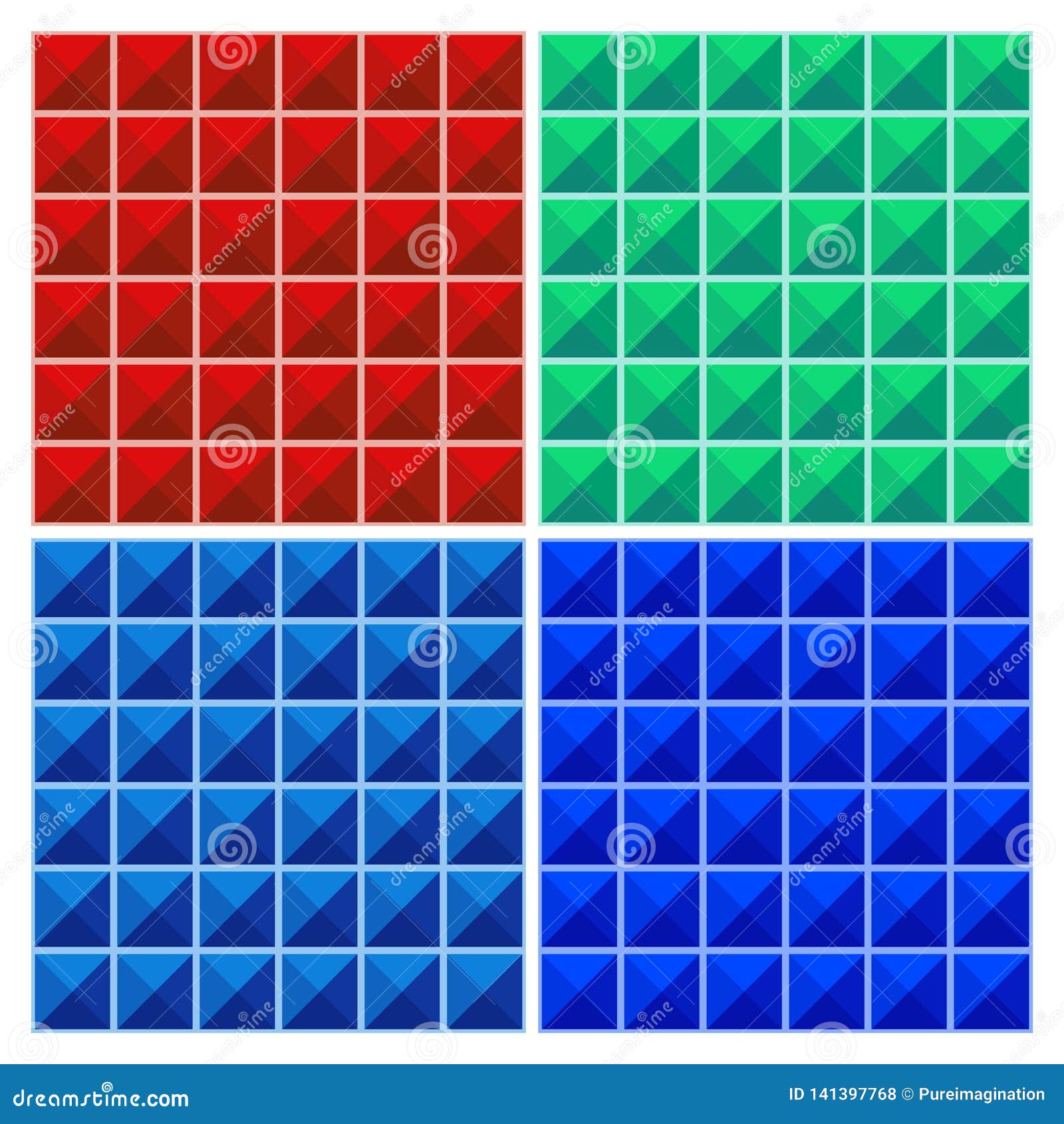 Colorful Triangles Seamless Pattern Stock Vector - Illustration of ...