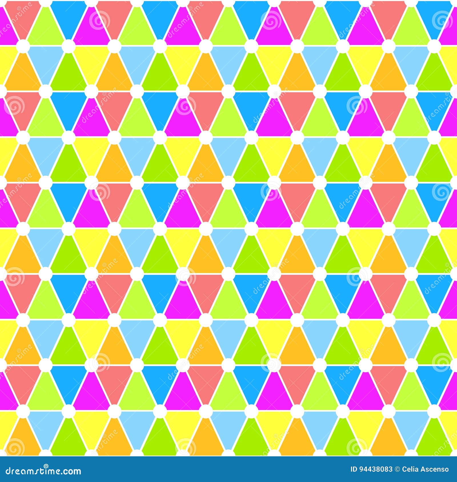 Colorful Triangles Wheel Seamless Tile Stock Illustration ...