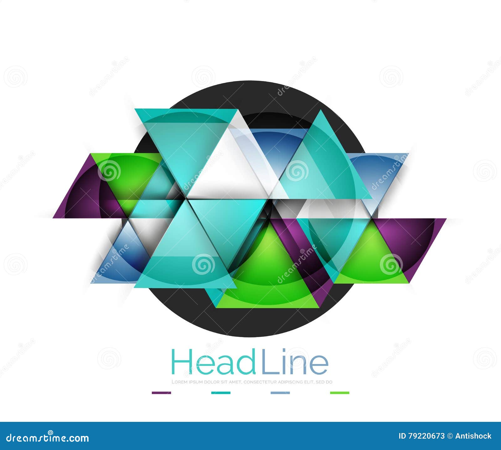 Colorful Triangles on White Background Stock Vector - Illustration of ...