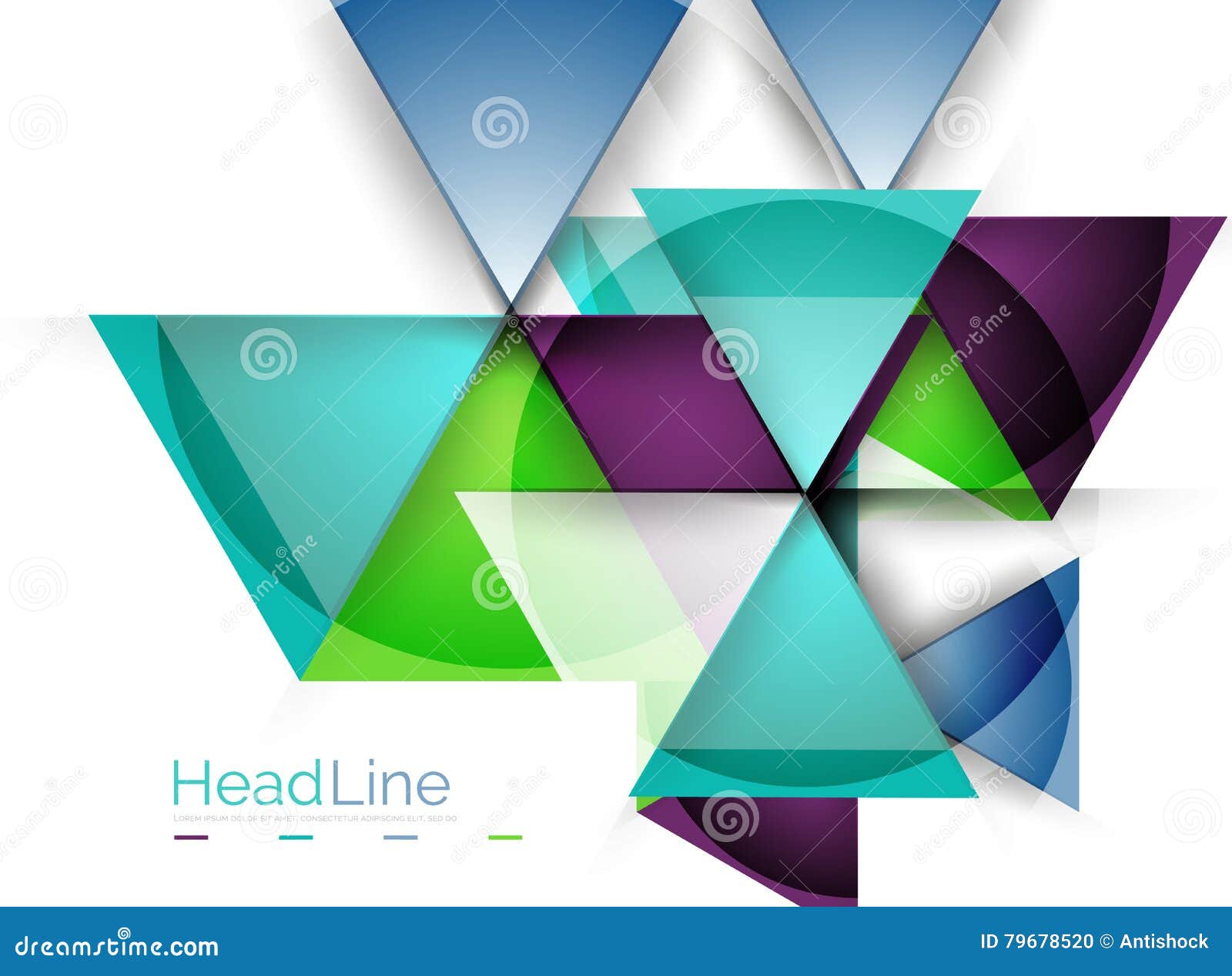 Colorful Triangles on White Background Stock Vector - Illustration of ...