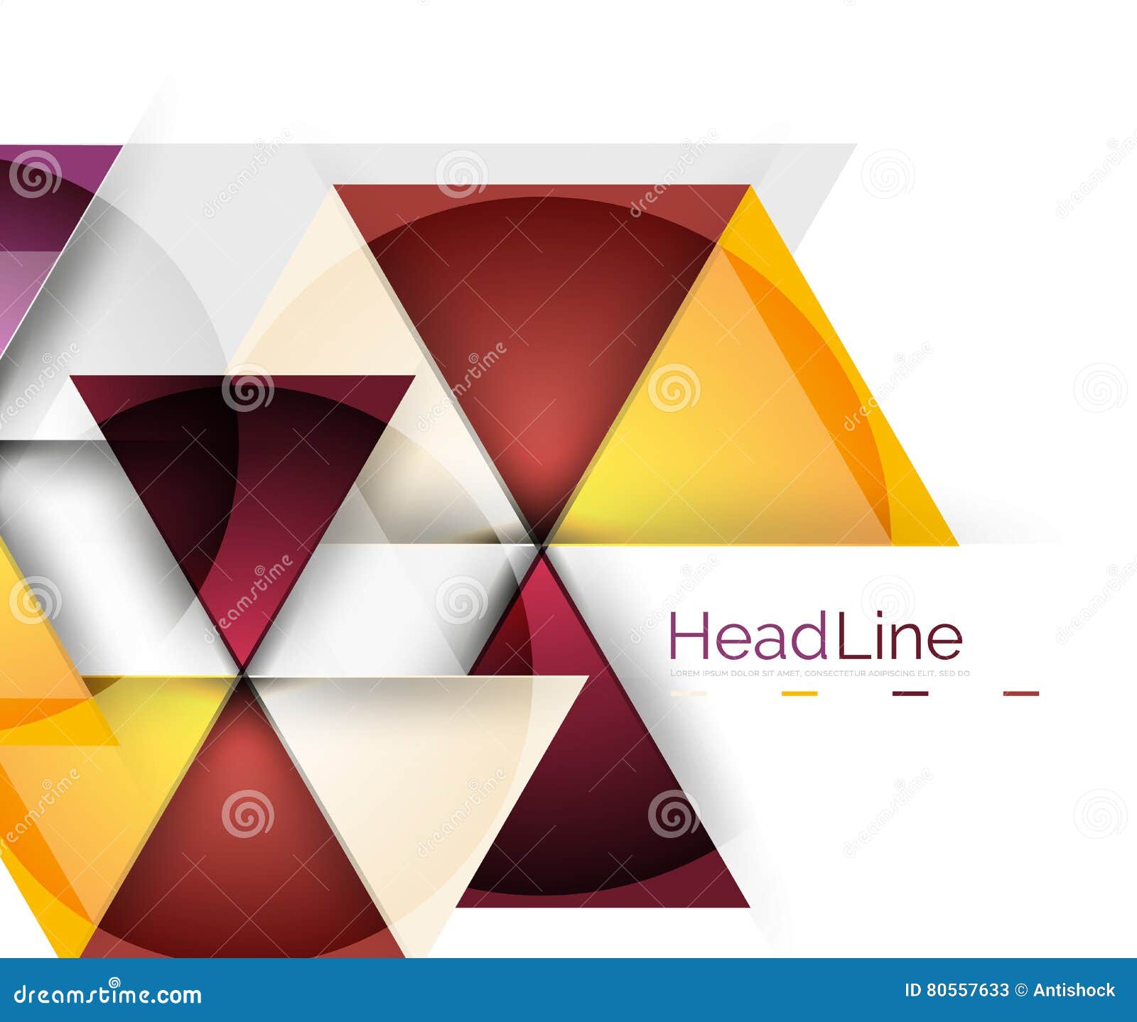 Colorful Triangles on White Background Stock Vector - Illustration of ...