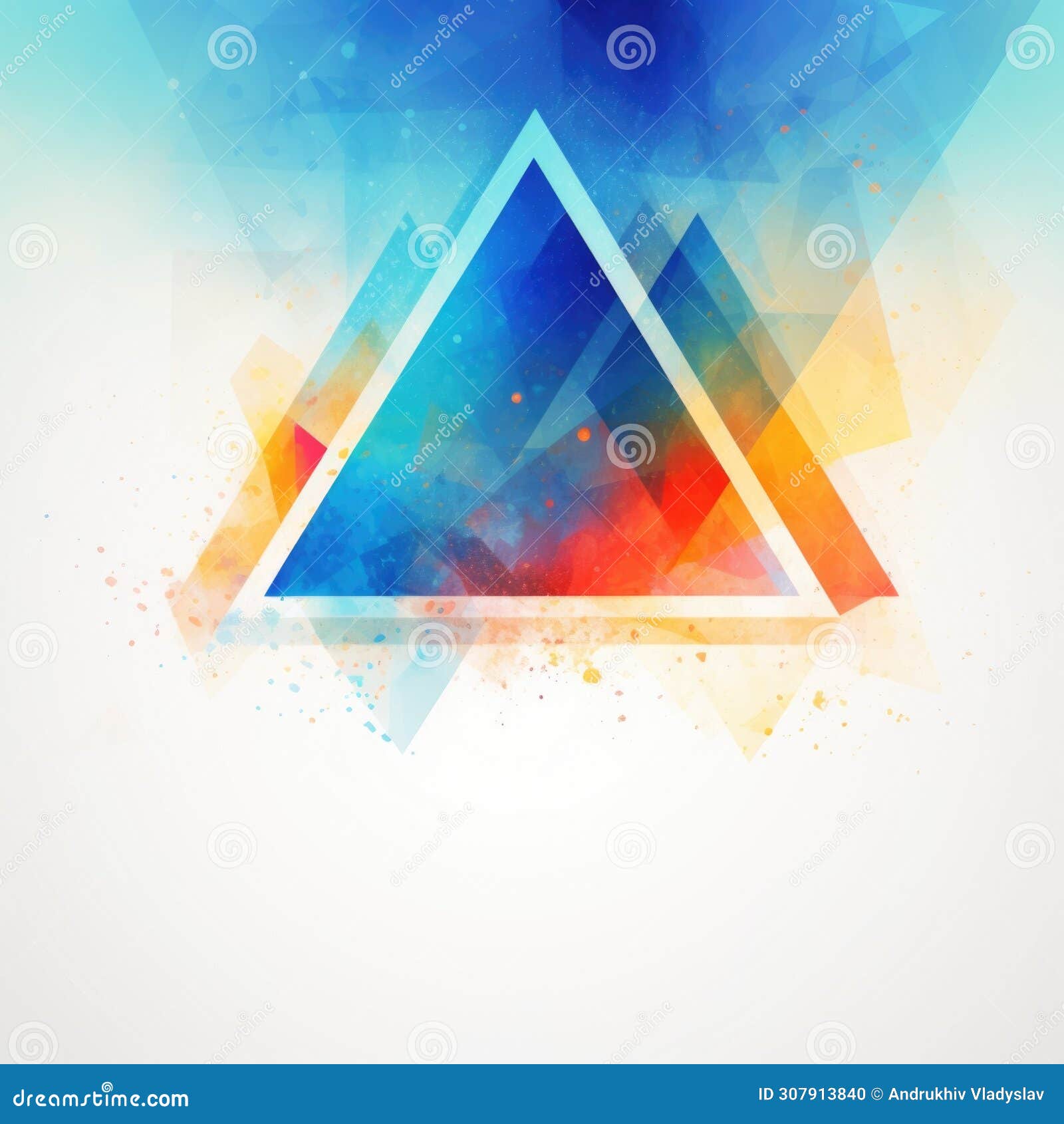 Colorful Triangular Banner for Creative Wallpaper Concept Stock ...