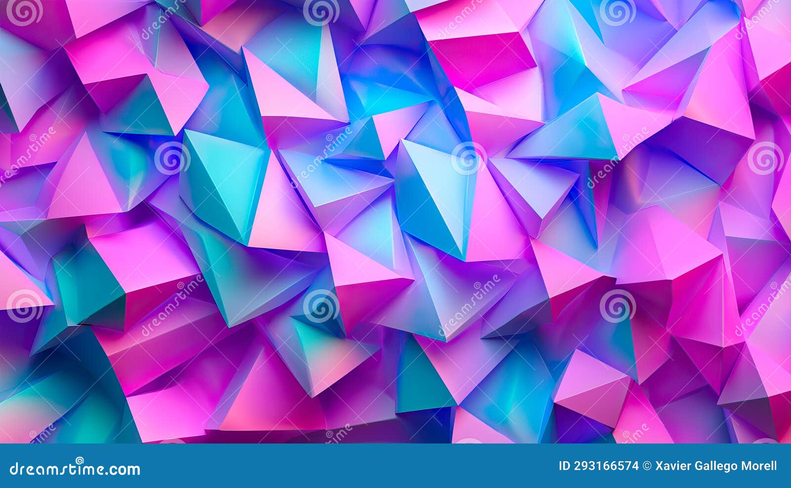 Colorful Triangular 3d Shape Texture Background. Periwinkle, Pink, and ...