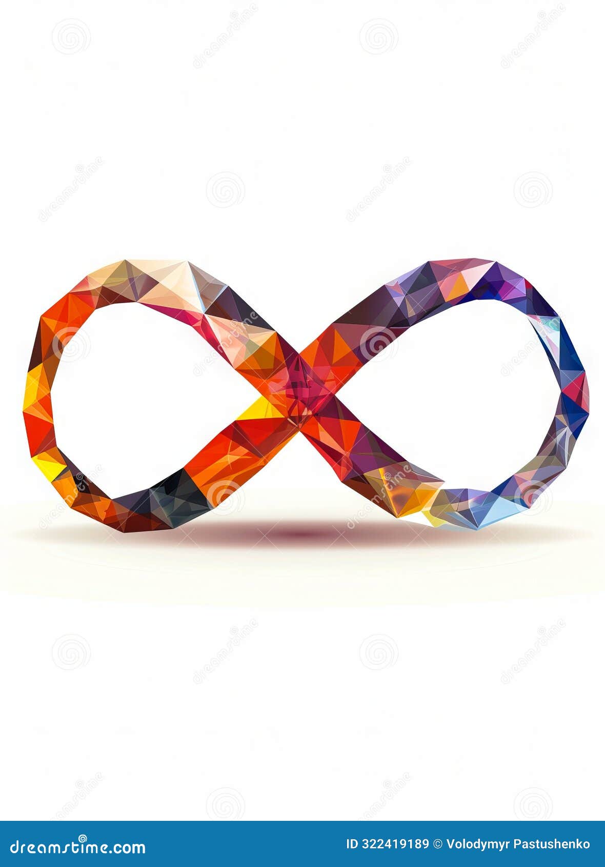 A Colorful Triangular Infinity Symbol Stock Illustration - Illustration ...