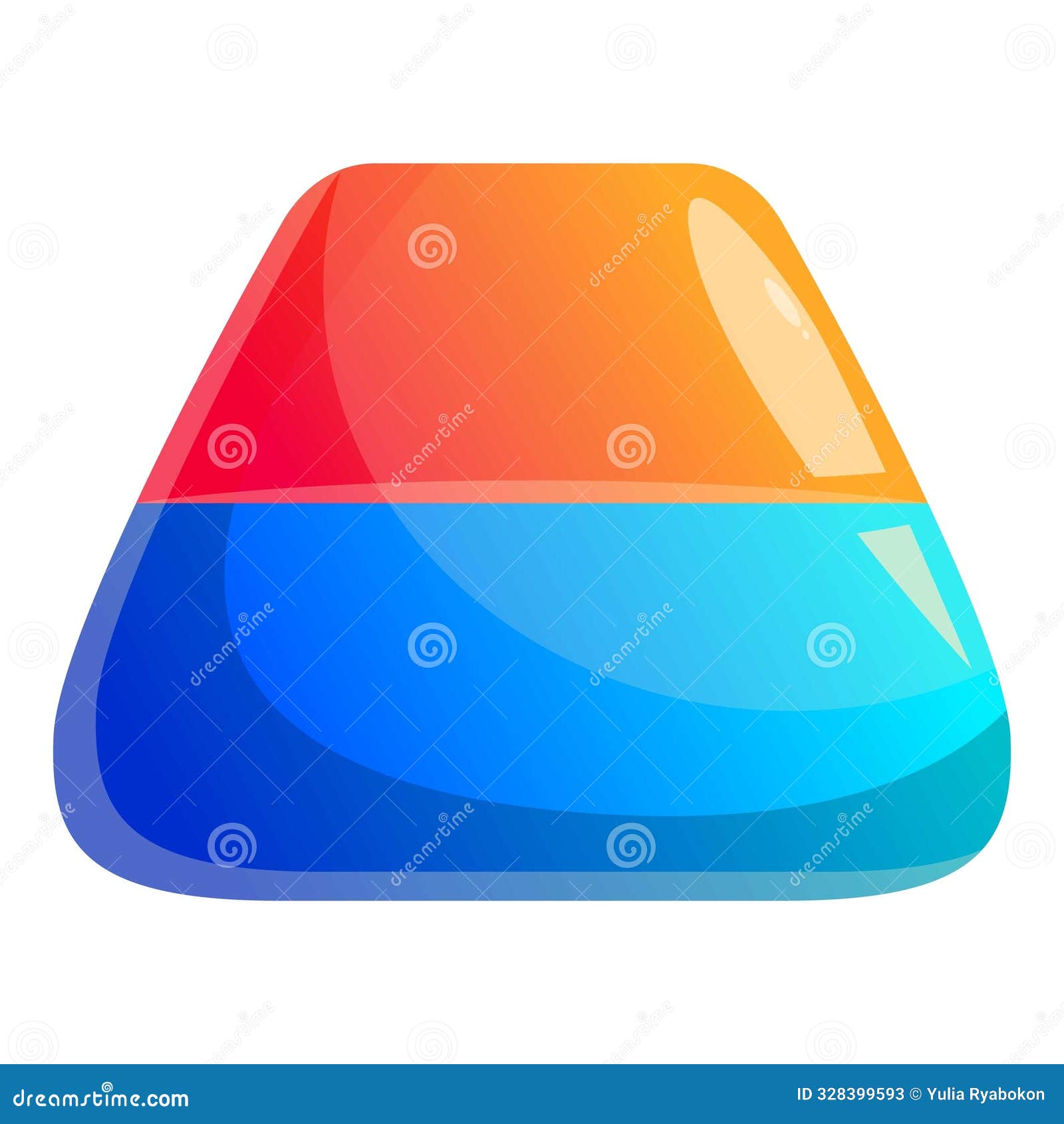 Colorful Triangular Shaped Candy Showing Two Flavors Stock Illustration ...