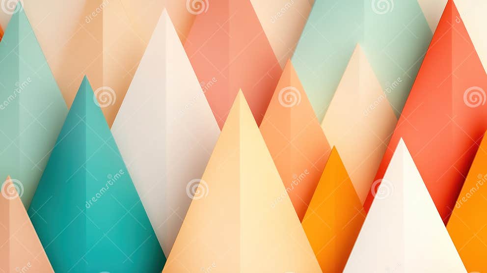 Colorful Triangular Shapes Create Vibrant and Modern Background Stock ...