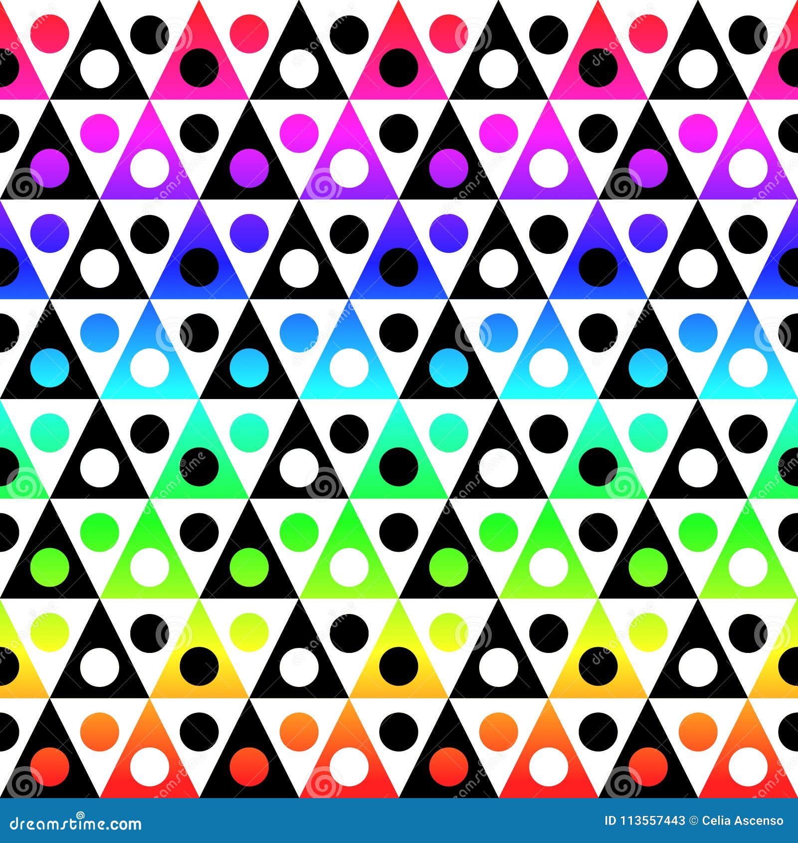 Colorful Triangular Shapes Seamless Texture Stock Illustration ...