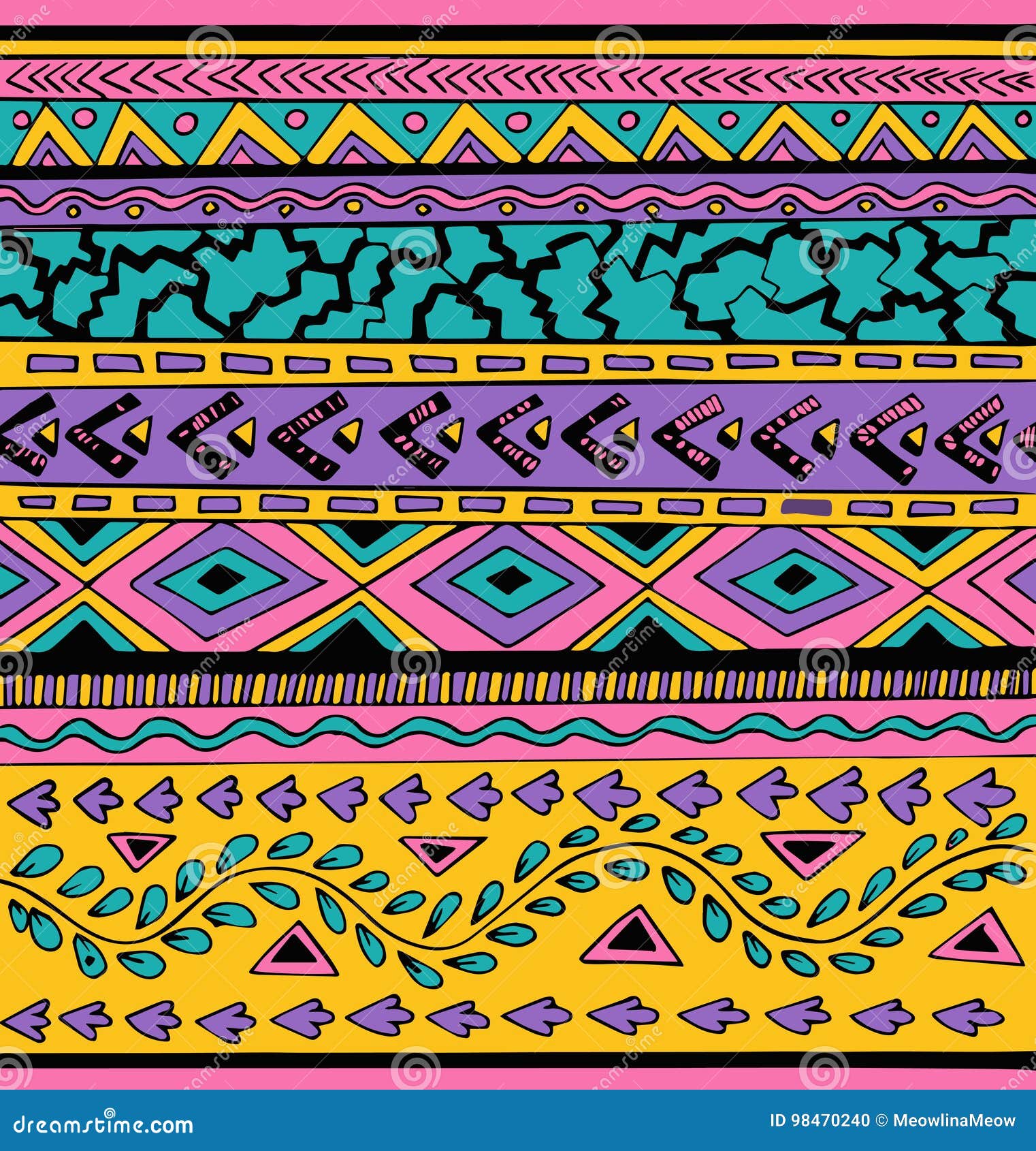 Bright Colorful Tribal Patterns