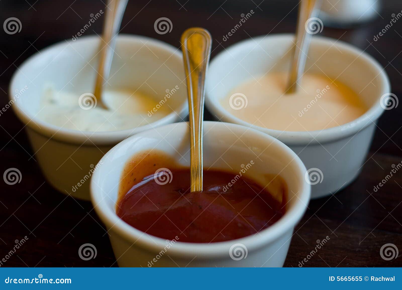 Colorful trio of dips stock image. Image of dinner, barbecue - 5665655