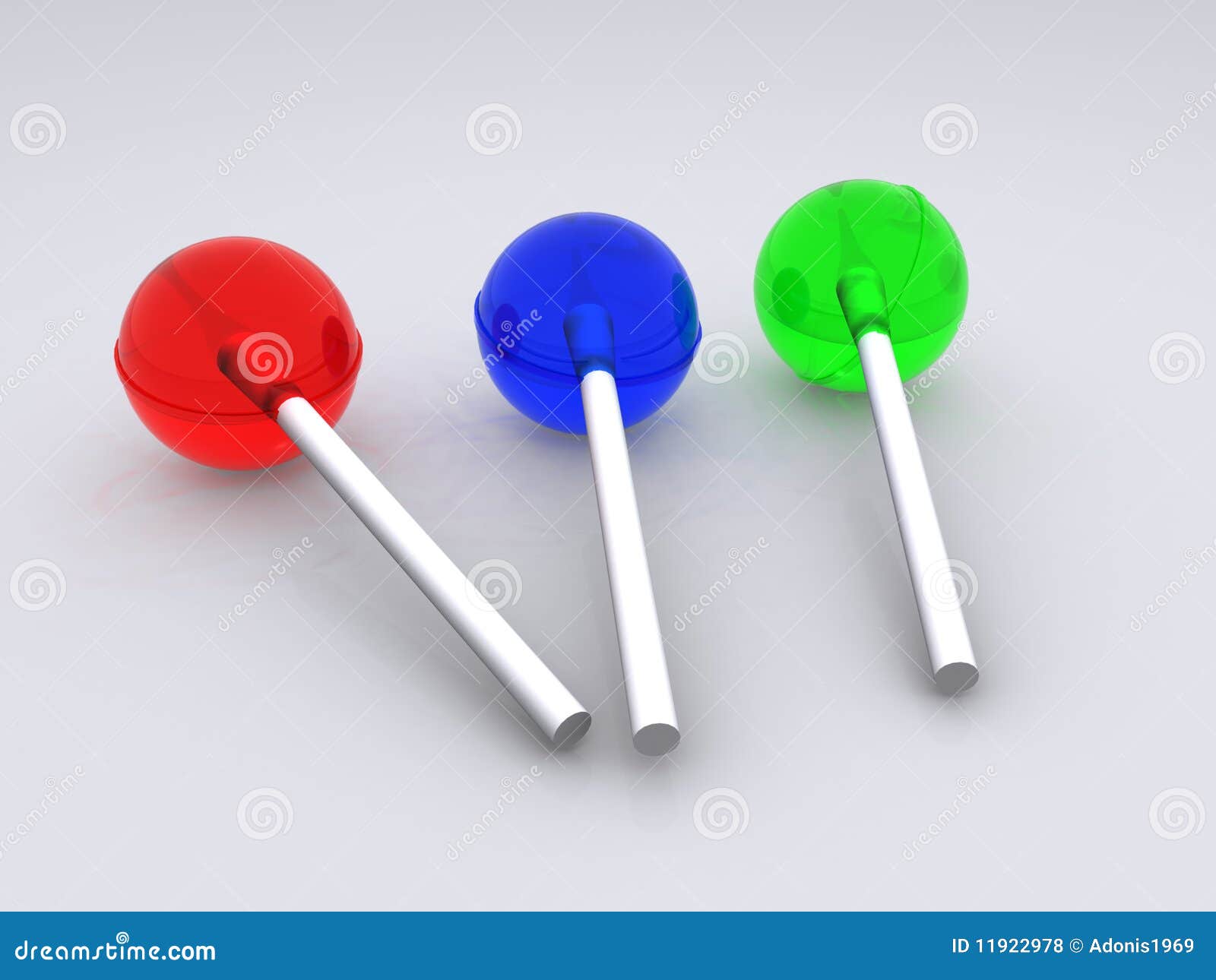 Colorful trio of lollipops stock illustration. Illustration of treat ...